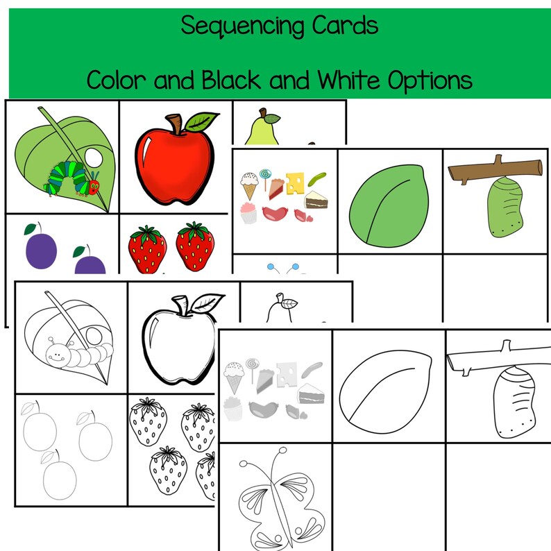 The Very Hungry Caterpillar - Printable Craft and Sequencing Activities ...