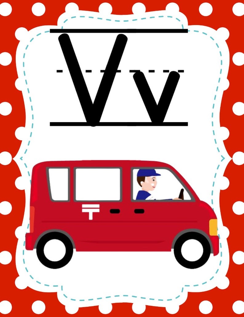 Red Polka Dot Alphabet Posters - ABC - Homeschool - Preschool ...