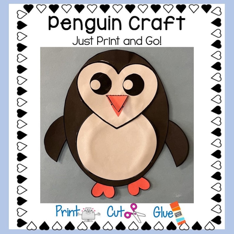Printable Penguin Craft Just Print and Go Winter - Etsy