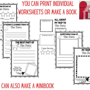 Farm Field Trip - Printables - Reflection Sheets, Worksheets, Books ...
