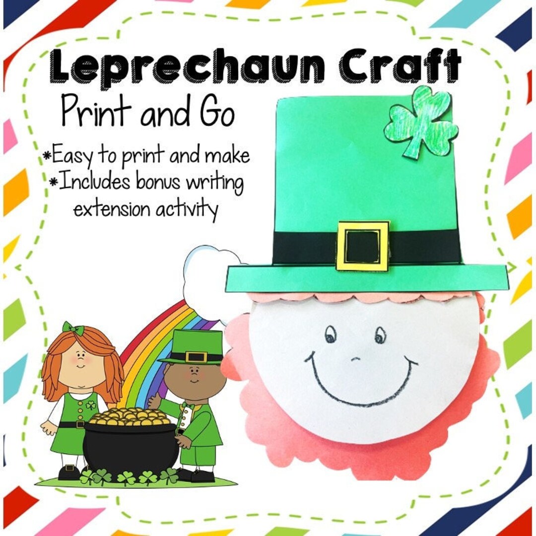 March Leprechaun Print and Go Simple Craft - St. Patrick's Day ...