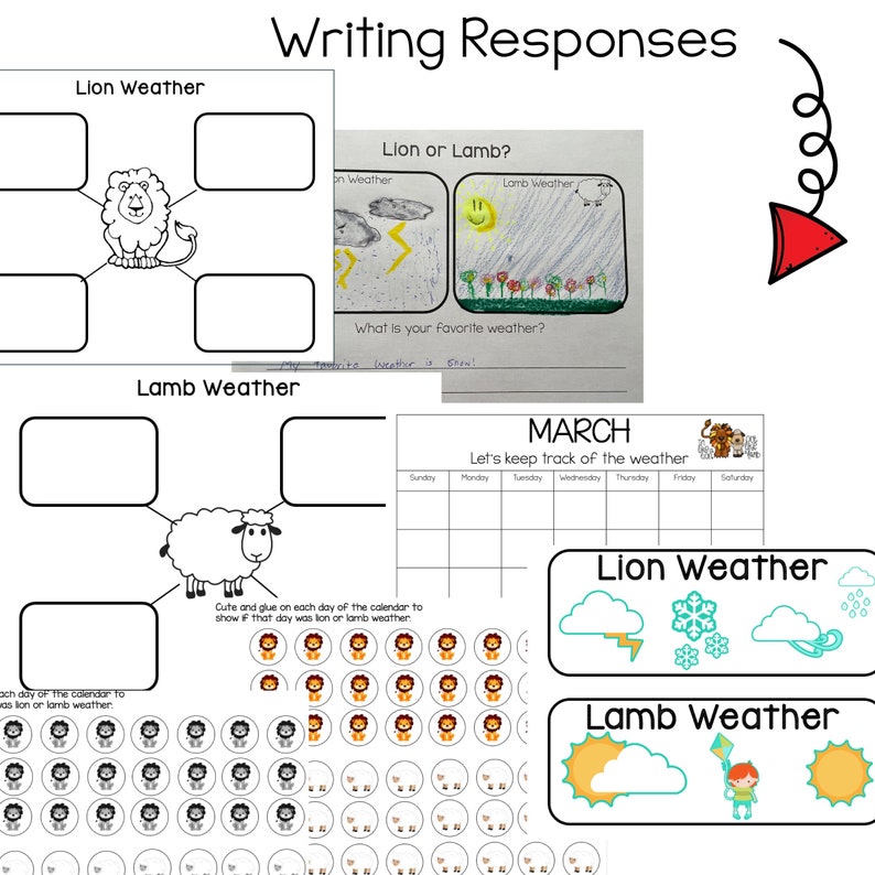 Lion and Lamb Craft - March Craft - Printable - Etsy