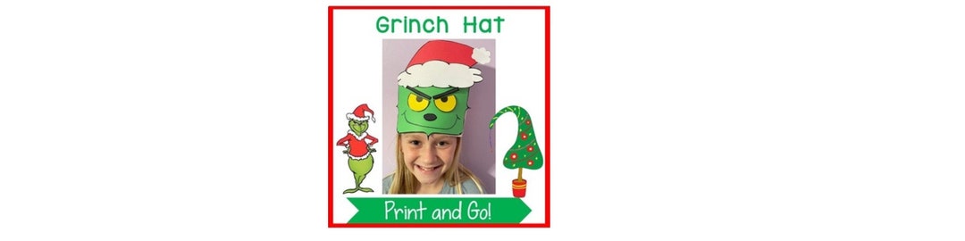 The Grinch Hat Printable Simple Print and Go Craft - Etsy