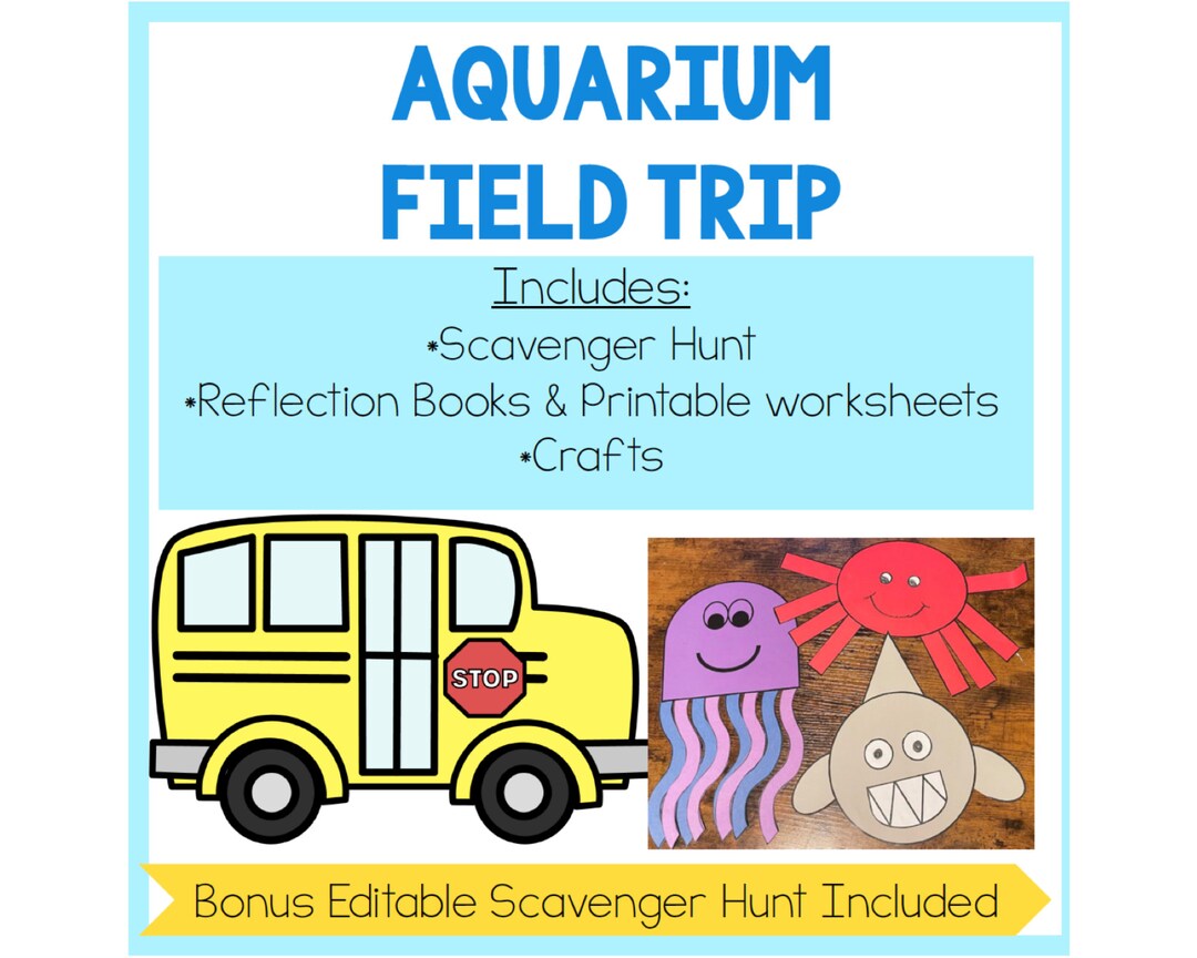 Aquarium Field Trip / Scavenger Hunt / Worksheets / Printables / Books ...