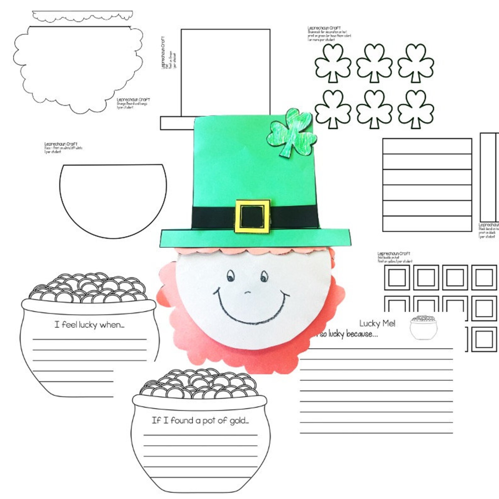 March Leprechaun Print and Go Simple Craft - St. Patrick's Day ...