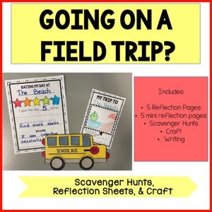Field Trip - Printables - Reflection Sheets, Worksheets, Books, Mini ...