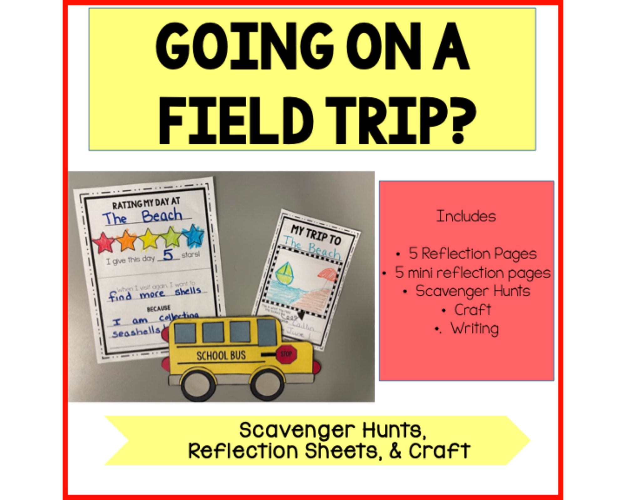 Field Trip - Printables - Reflection Sheets, Worksheets, Books, Mini ...