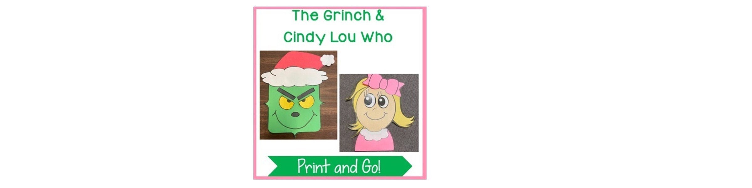 The Grinch and Cindy Lou Who- Printable Craft - Digital File - Etsy