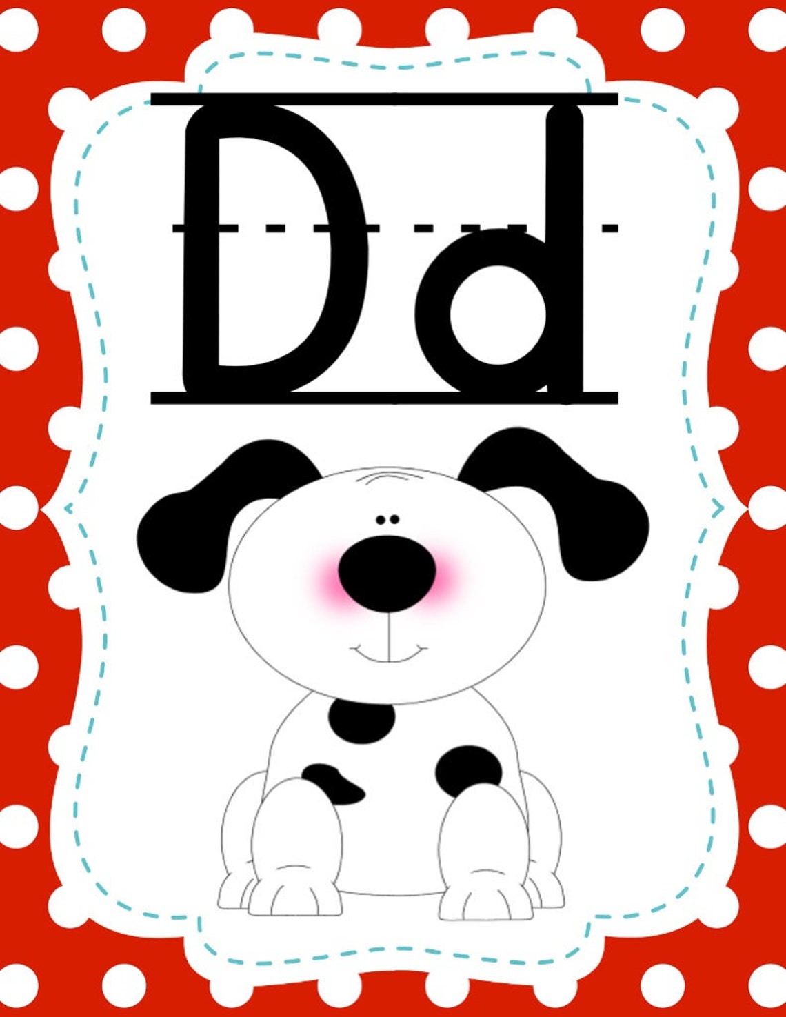Red Polka Dot Alphabet Posters - ABC - Homeschool - Preschool ...