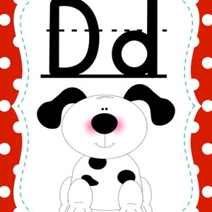 Red Polka Dot Alphabet Posters - ABC - Homeschool - Preschool ...