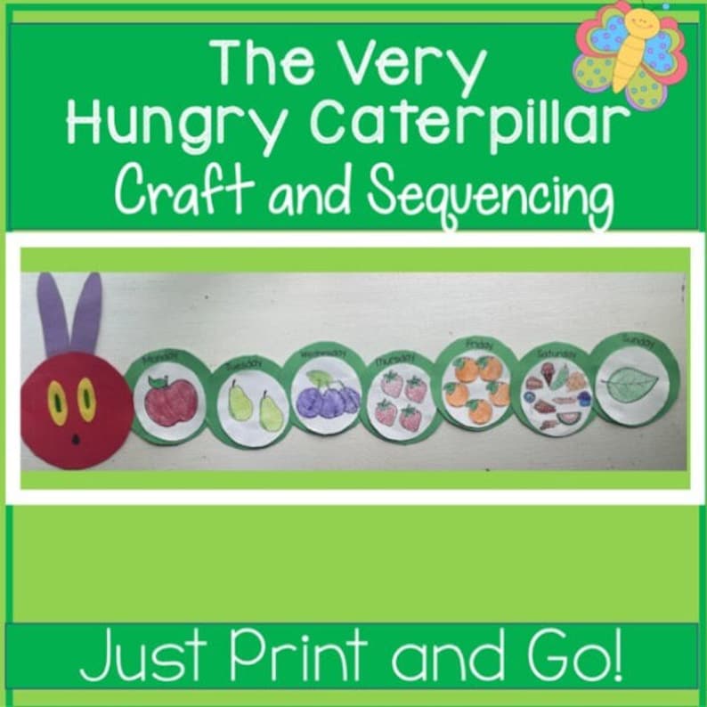 The Very Hungry Caterpillar - Craft - Etsy