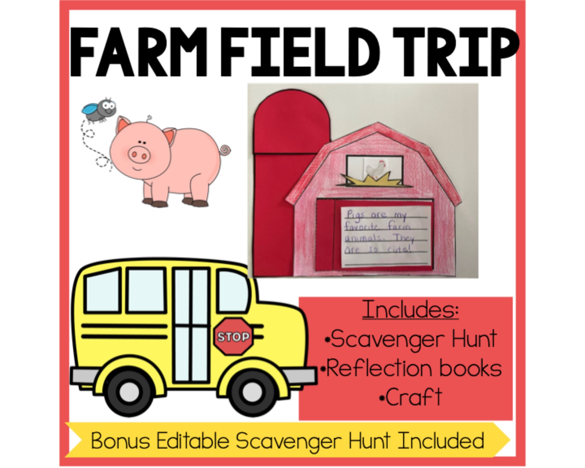 Farm Field Trip - Printables - Reflection Sheets, Worksheets, Books ...