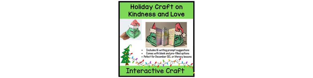 The Grinch - Kindness Craft - Interactive Accordion Craft - Etsy
