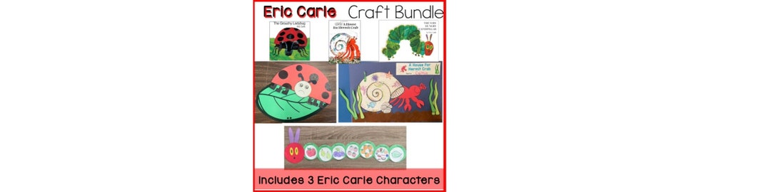 Eric Carle Craft Bundle - 3 Printable Crafts - Hungry Caterpillar ...