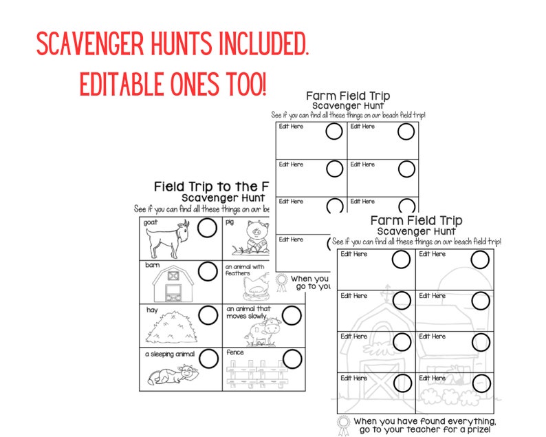 Farm Field Trip - Printables - Reflection Sheets, Worksheets, Books ...