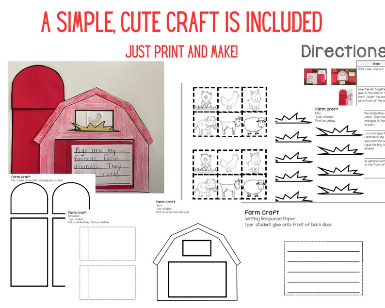 Farm Field Trip - Printables - Reflection Sheets, Worksheets, Books ...