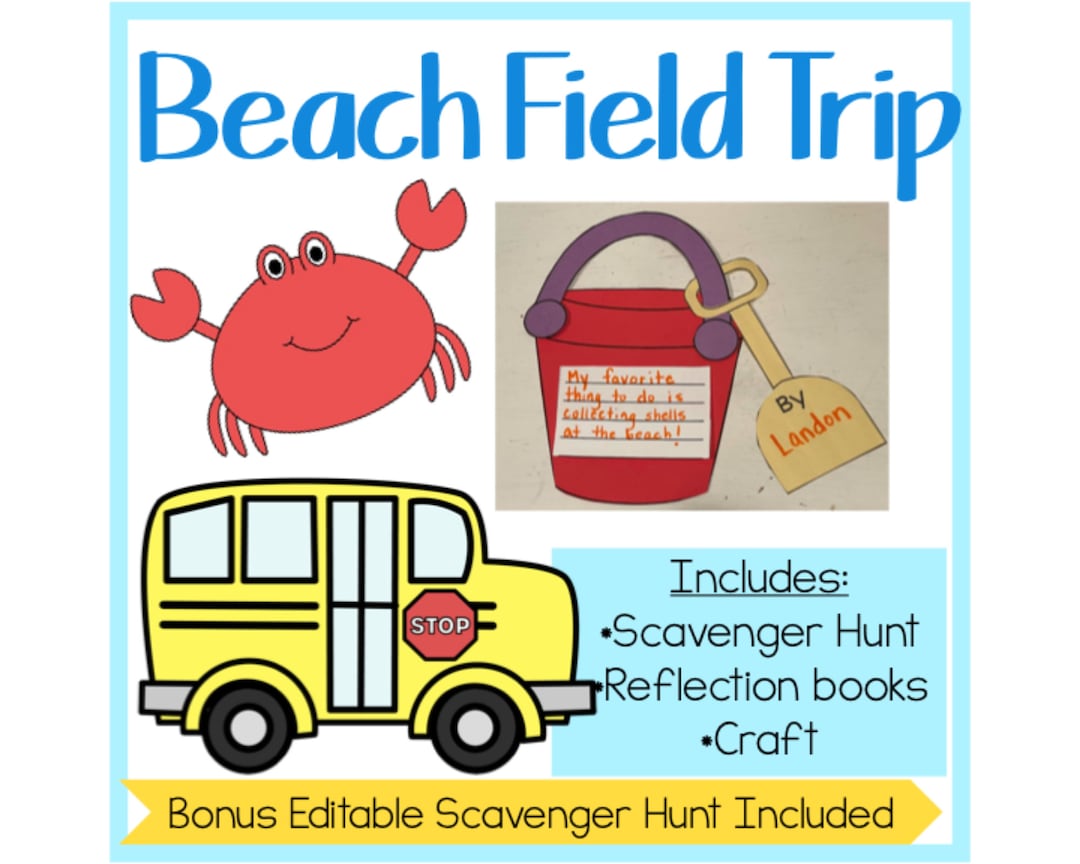 Beach Field Trip- Printables - Reflection Sheets, Worksheets, Books ...