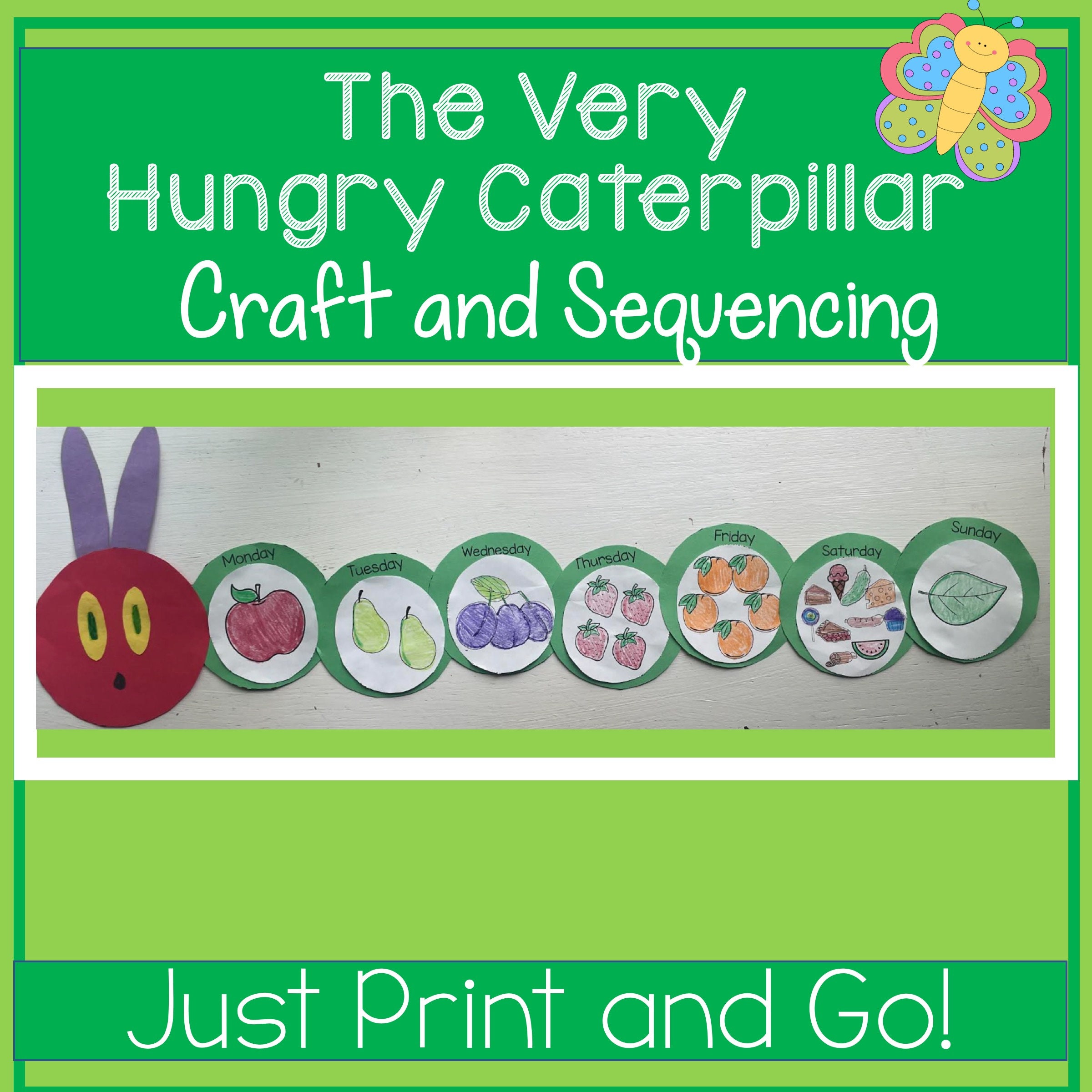 The Very Hungry Caterpillar - Craft - Etsy