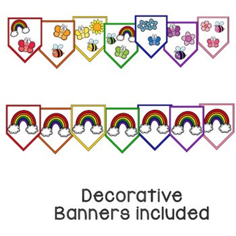 Bright Rainbow Banner Create Your Own Banner - Etsy