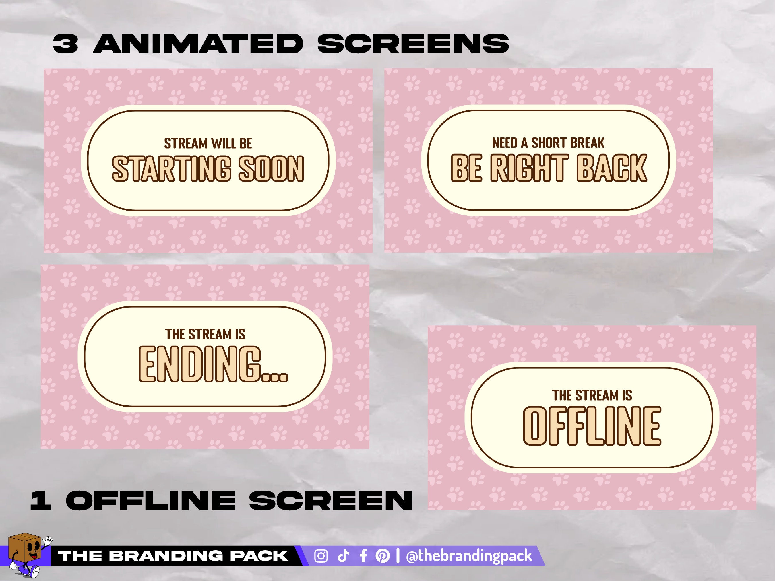 Stream Overlays Pack Camera Overlays Twitch Alerts Panels Animated ...