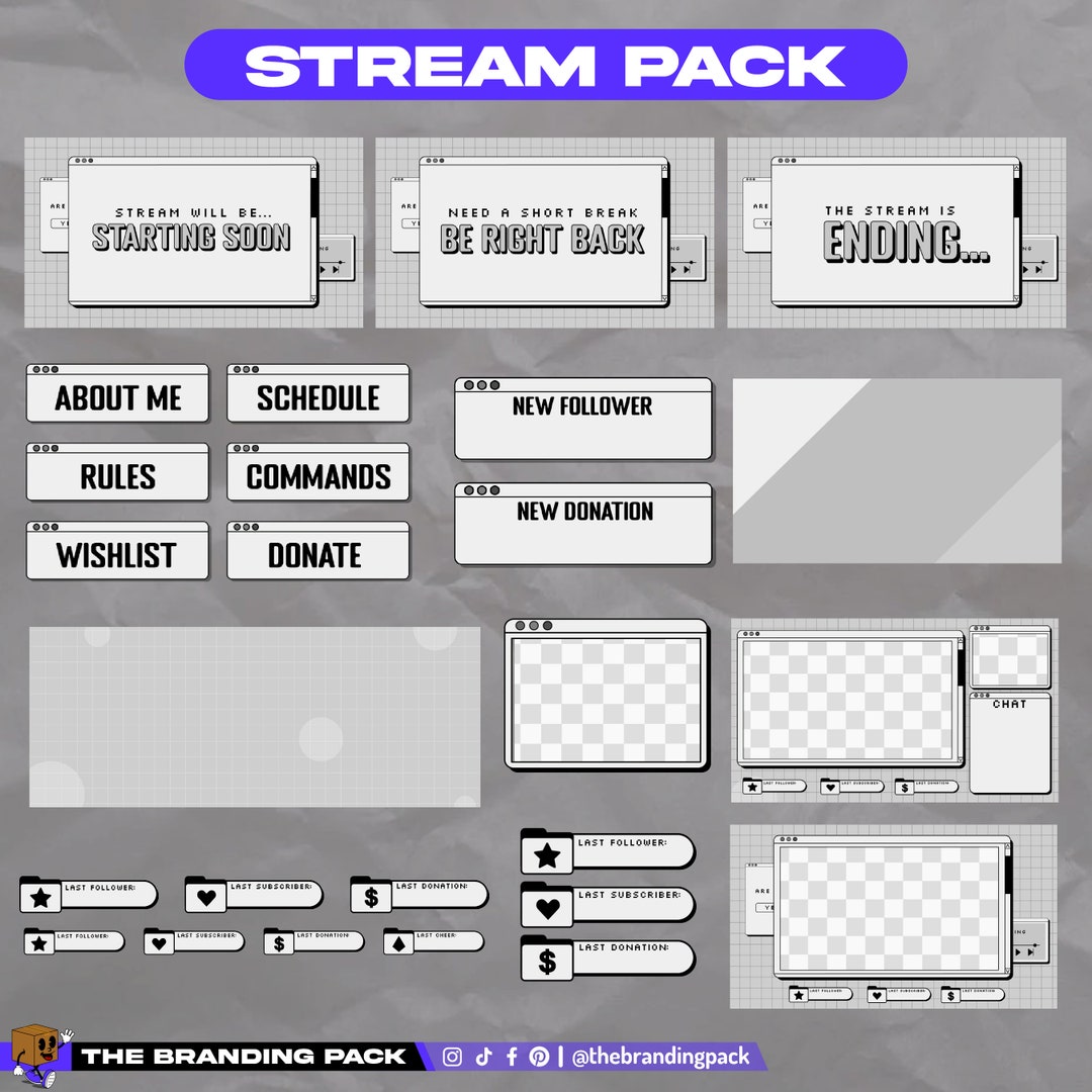 Stream Overlays Pack | Camera Overlays | Twitch Alerts | Panels ...