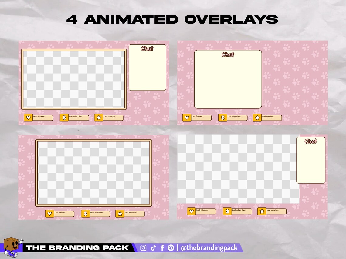 Stream Overlays Pngtuber Pack Orange Cat Pngtuber Camera Overlays ...