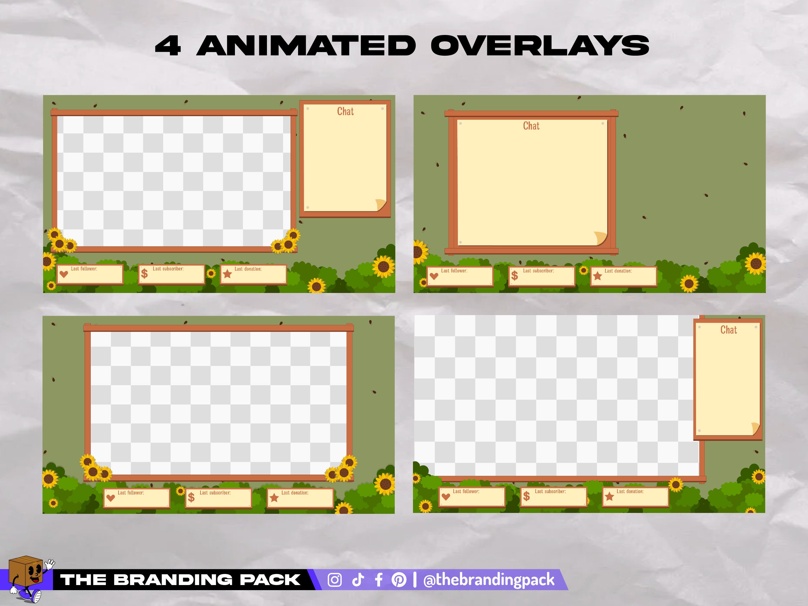 Stream Overlays Pngtuber Pack Grey Cat Pngtuber Camera Overlays Twitch ...