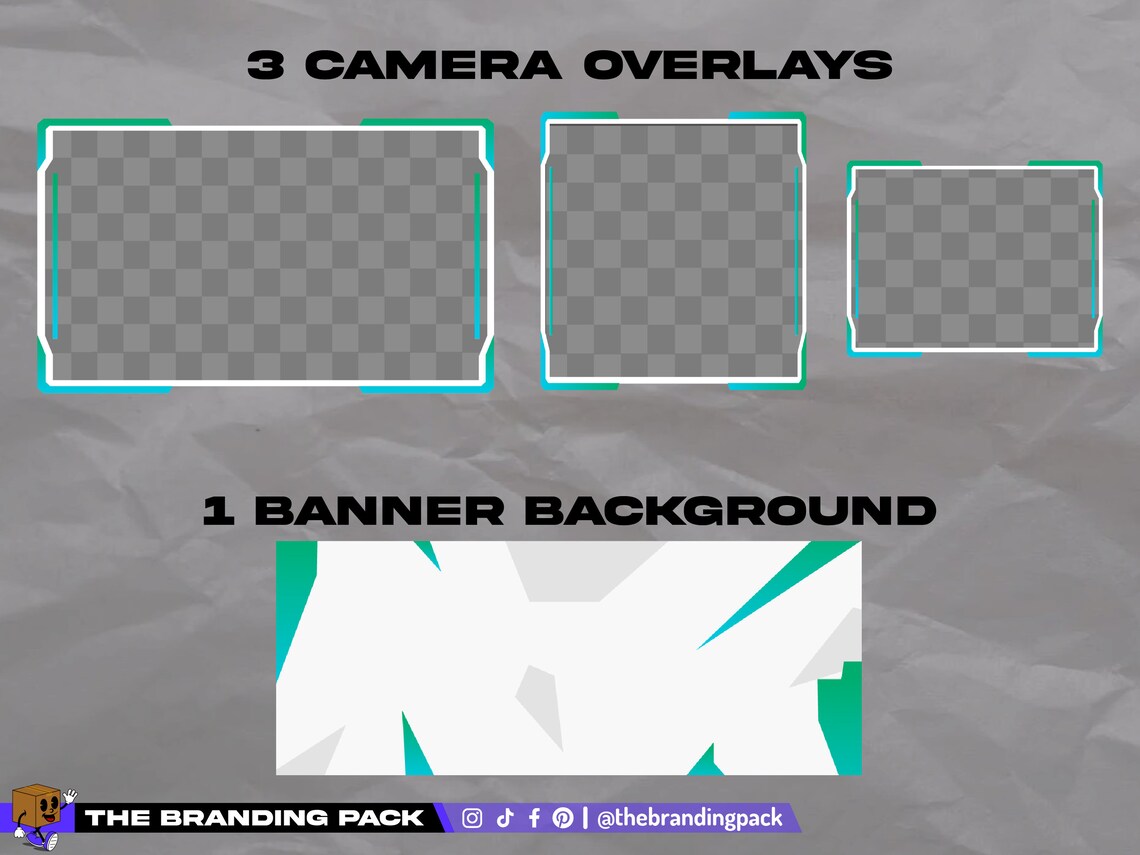 Green Futuristic Stream Pack Overlays | Camera Overlays | Twitch Alerts ...