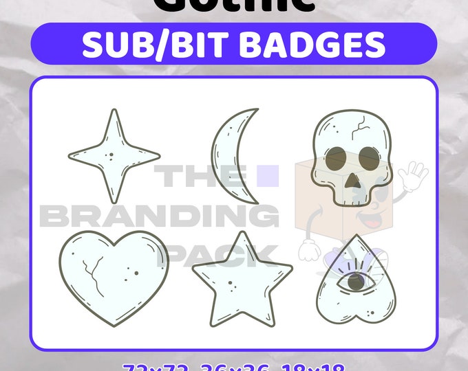 Dark Assassin Cat Skull Goth Sub/bit Badges Twitch, Youtube, Discord ...