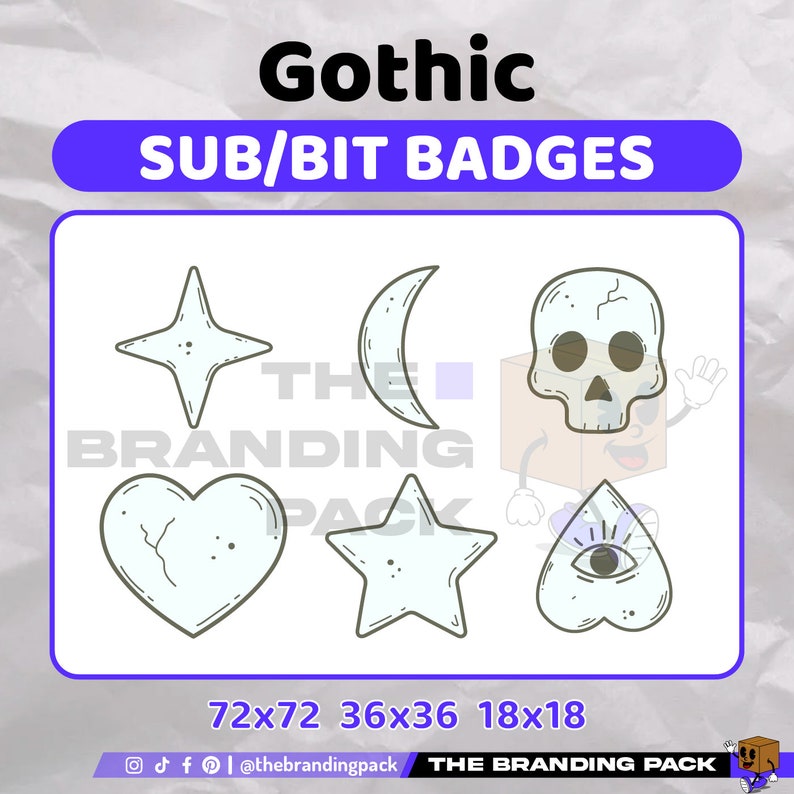 Gothic Bit Badges | Twitch Badges | Mystic Bit Badges | Twitch Bit ...