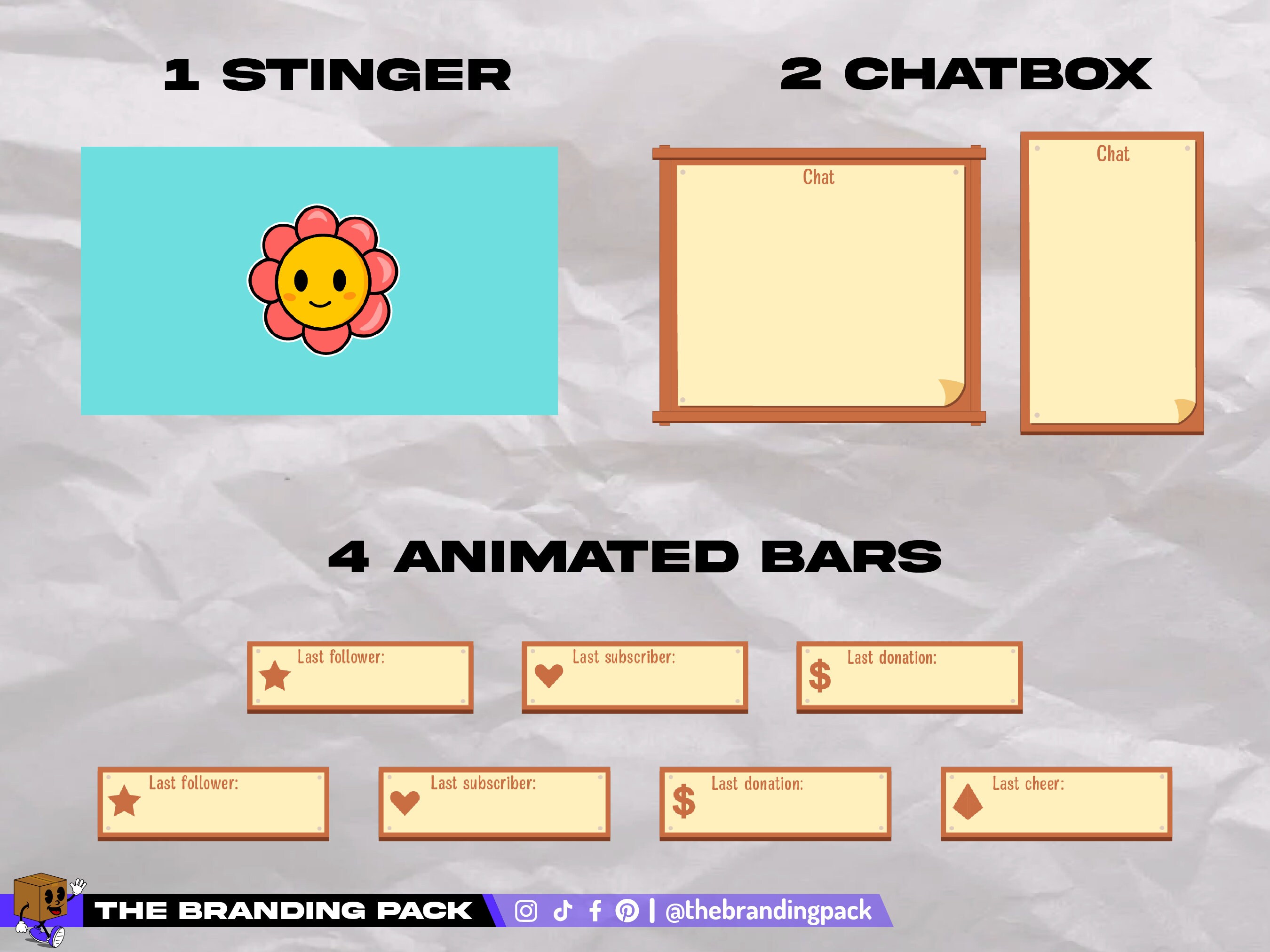 Stream Overlays Pngtuber Pack Flower Pngtuber Camera Overlays Twitch ...