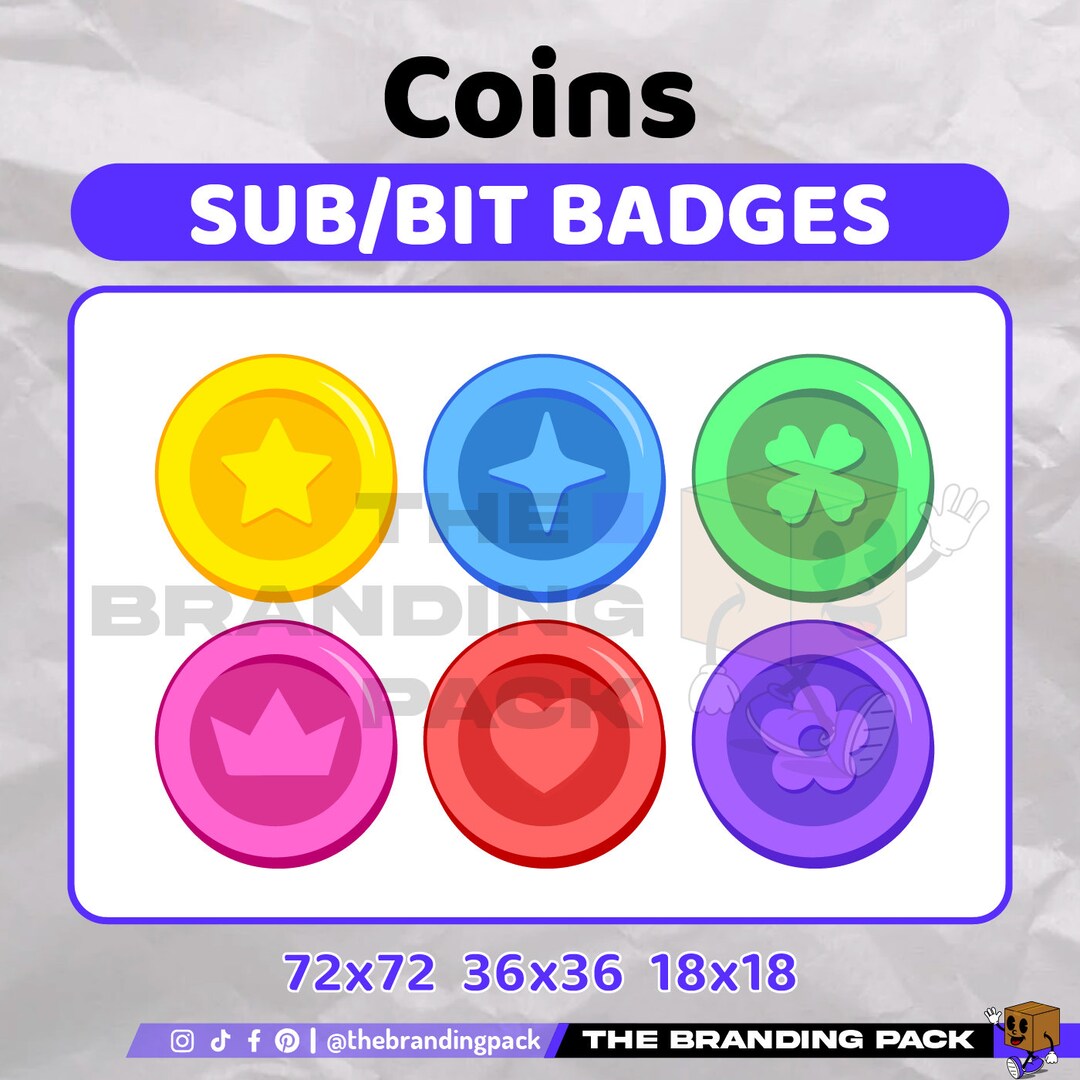 Coins Bit Badges | Twitch Badges | Coins Bit Badges | Twitch Bit Badges ...