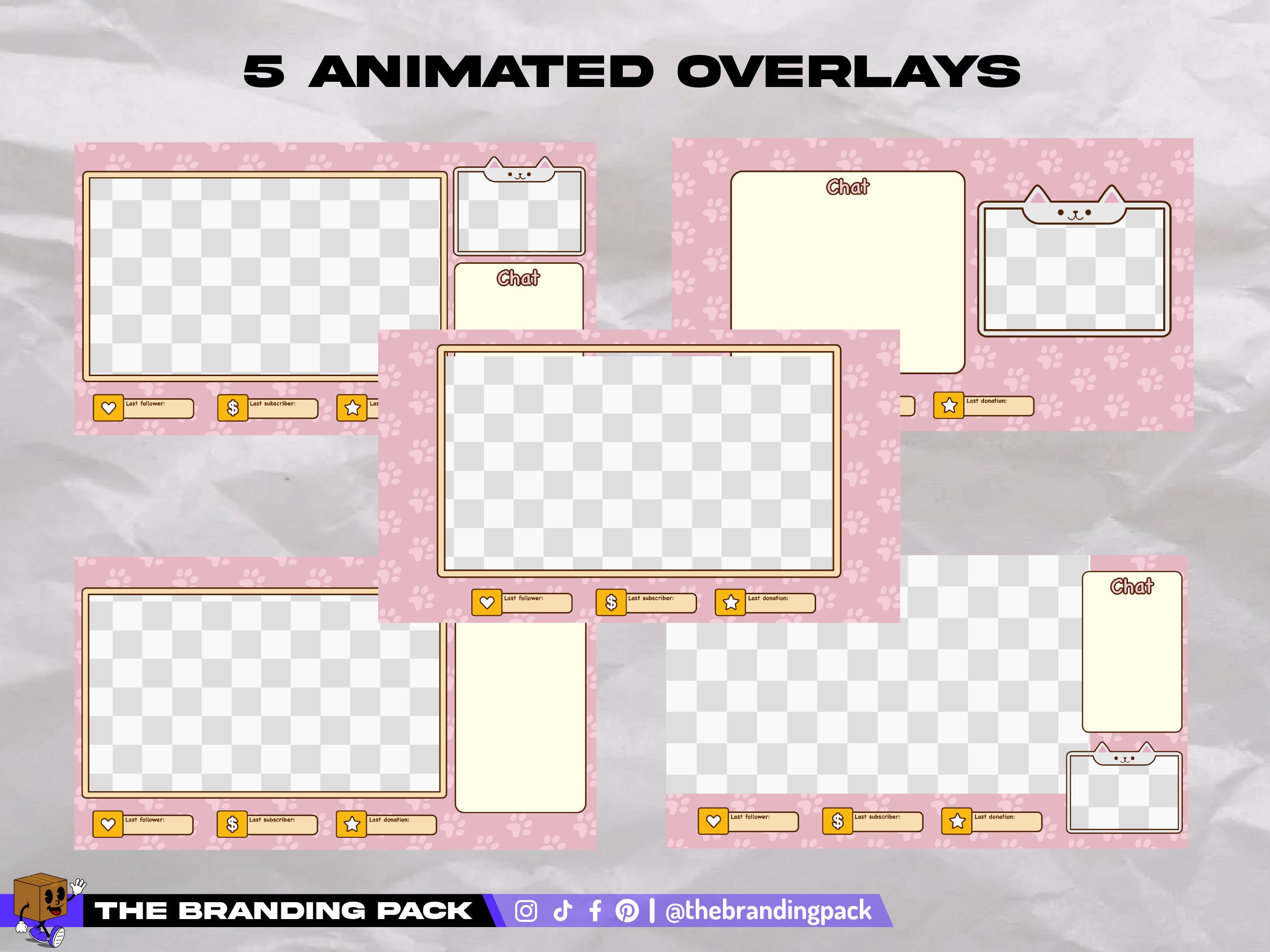 Stream Overlays Pack | Camera Overlays | Twitch Alerts | Panels ...