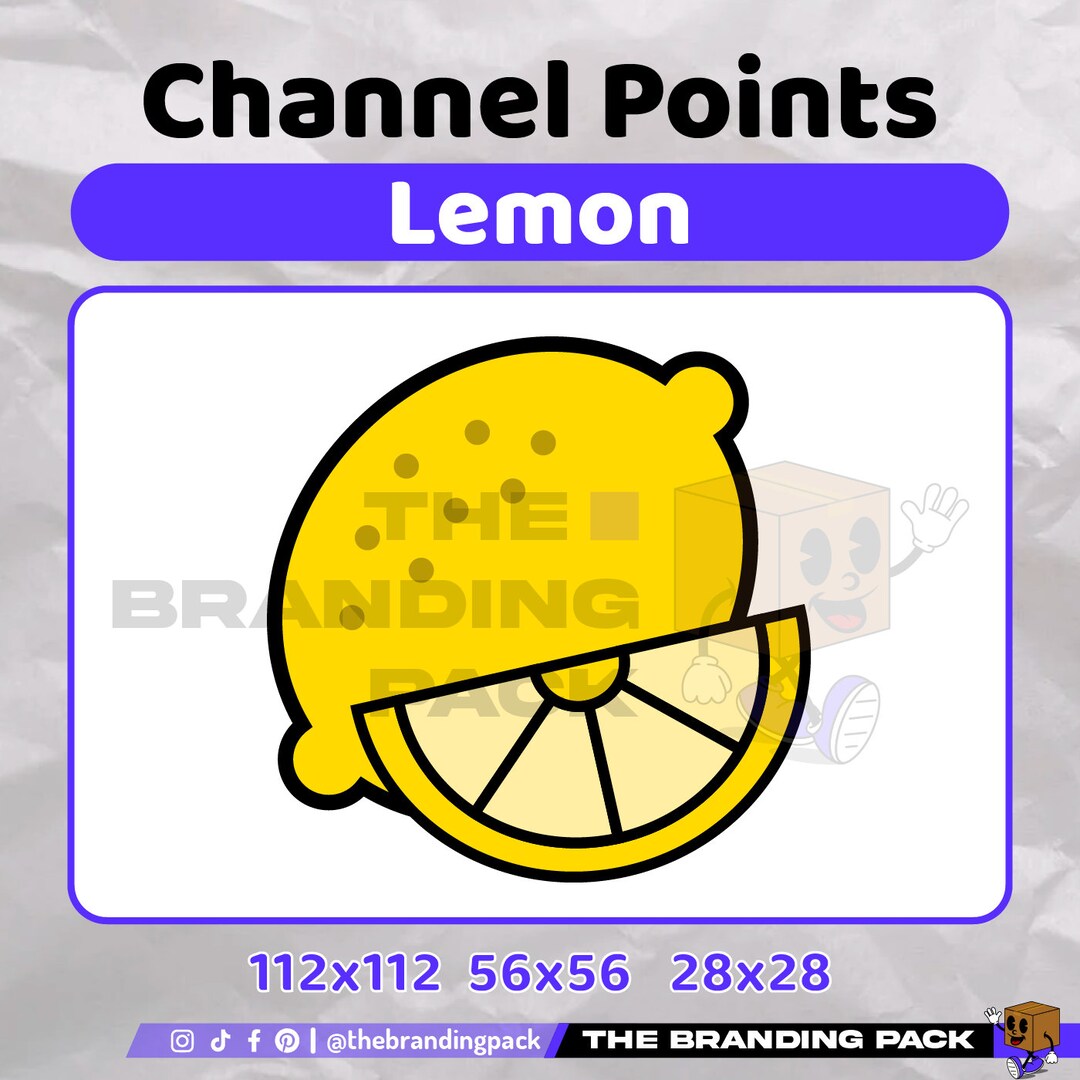 Lemon Channel Point | Twitch Channel Points | Twitch Channel Point Icon ...