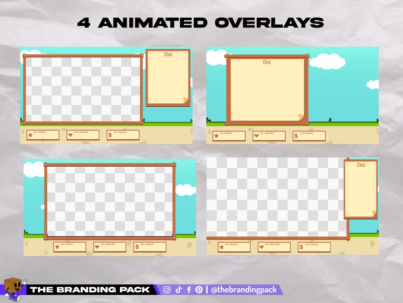 Stream Overlays Pngtuber Pack Flower Pngtuber Camera Overlays Twitch ...