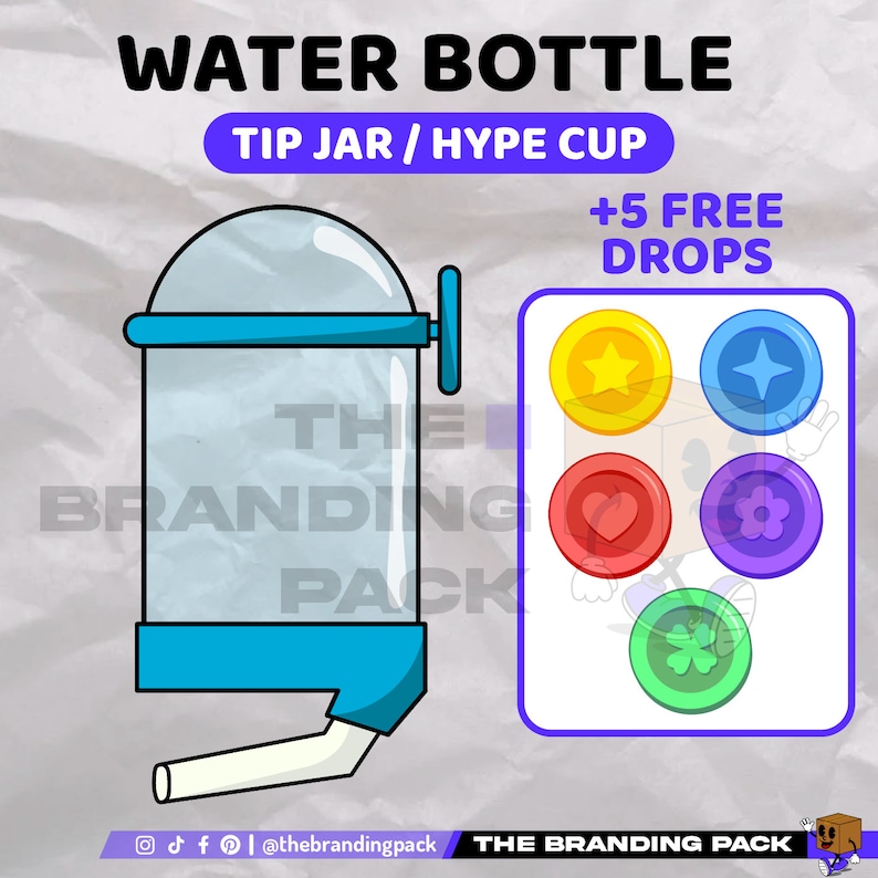 Twitch Water Bottle Cup | Streamelements Hypecup | Twitch Alerts ...