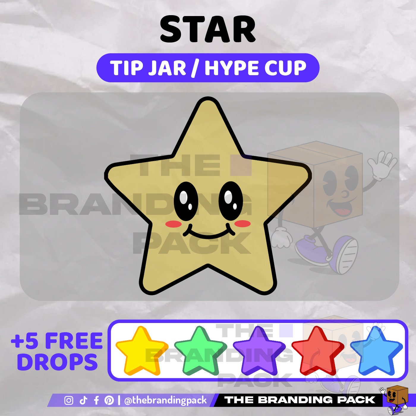 Twitch Animated Star Hype Cup | Streamelements Hypecup | Twitch Alerts ...