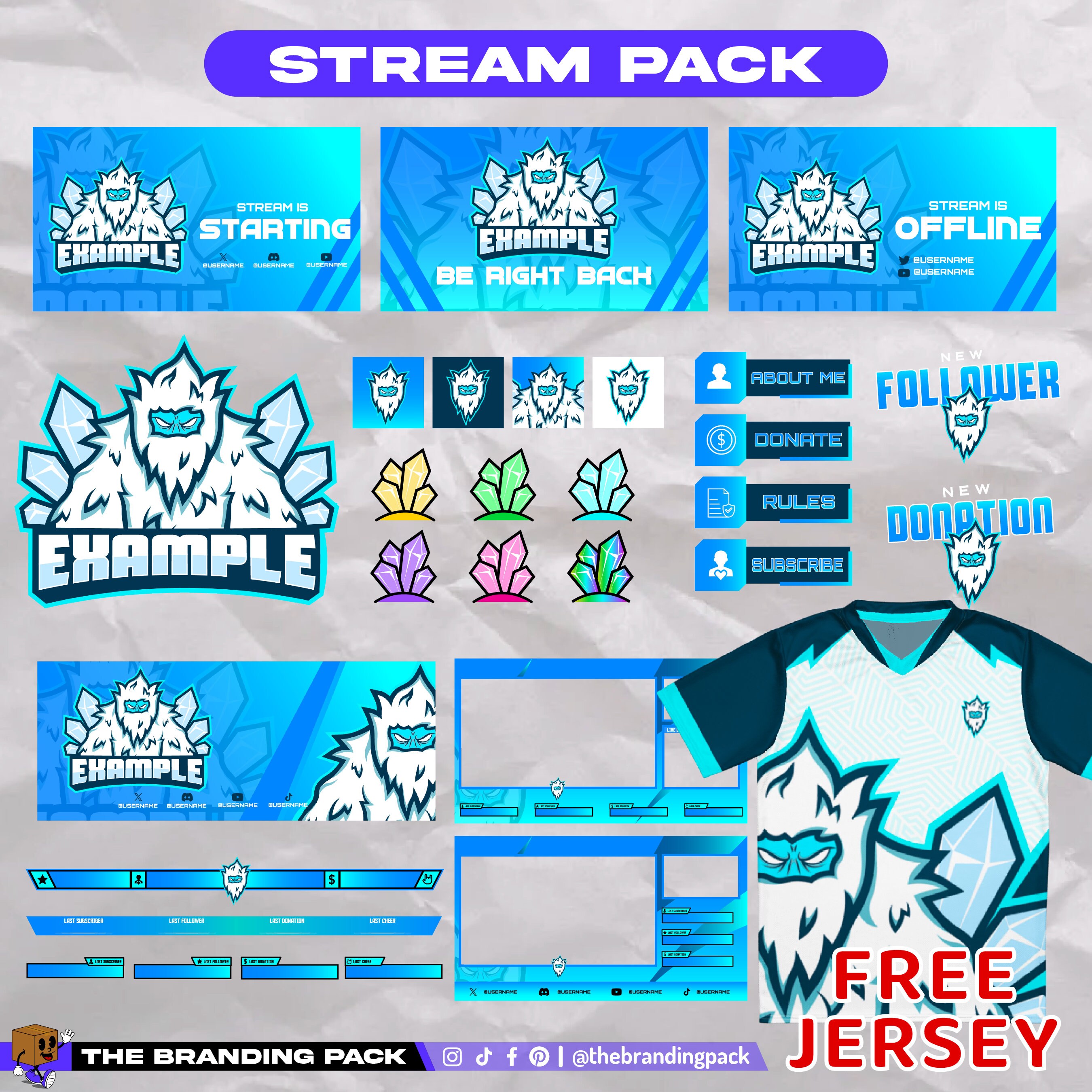 Custom Esports Stream Pack Twitch Overlays Custom Twitch T-shirt Twitch ...