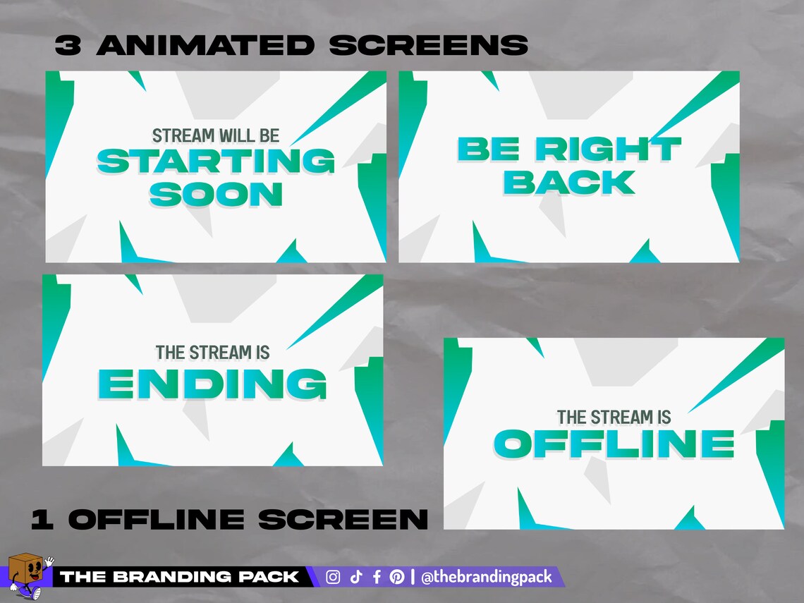 Green Futuristic Stream Pack Overlays | Camera Overlays | Twitch Alerts ...