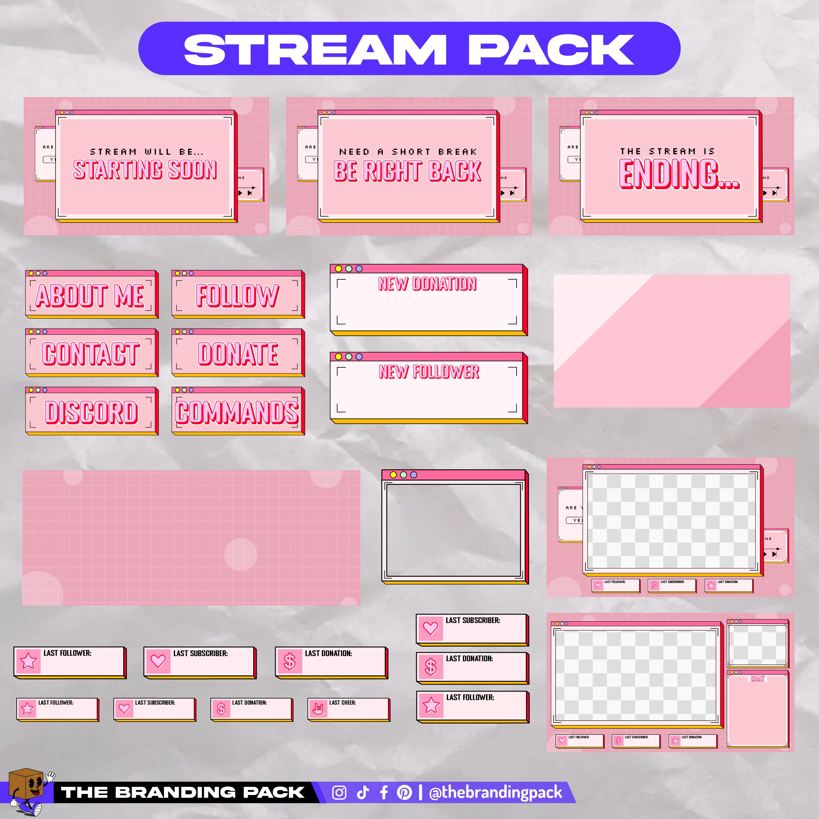 Stream Overlays Pack | Camera Overlays | Twitch Alerts | Panels ...