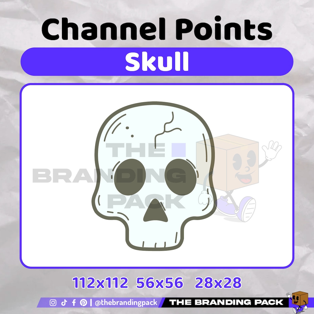 Skull Channel Point | Twitch Channel Points | Twitch Channel Point Icon ...