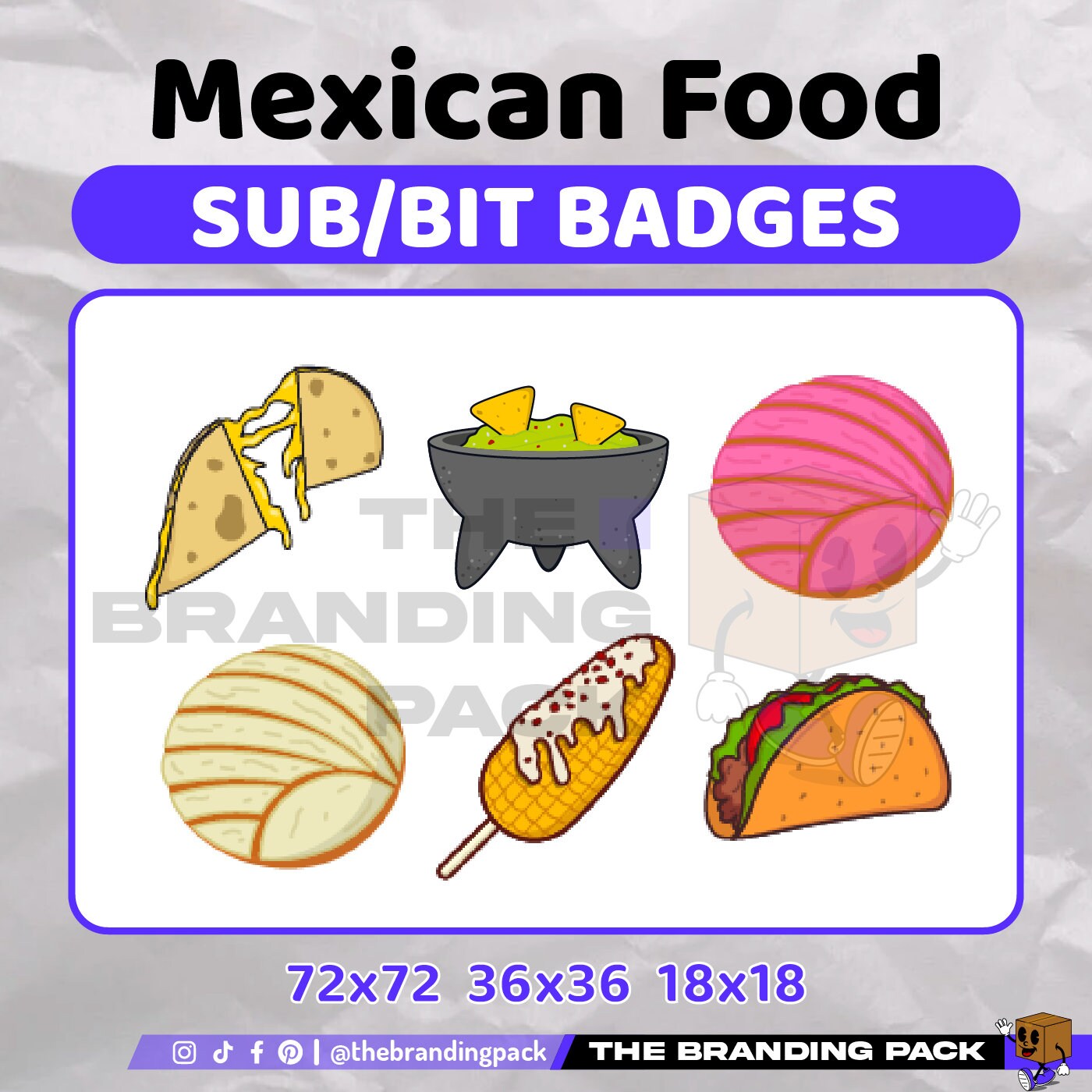 Mexican Food Bit Badges | Twitch Badges | Food Bit Badges | Twitch Bit ...