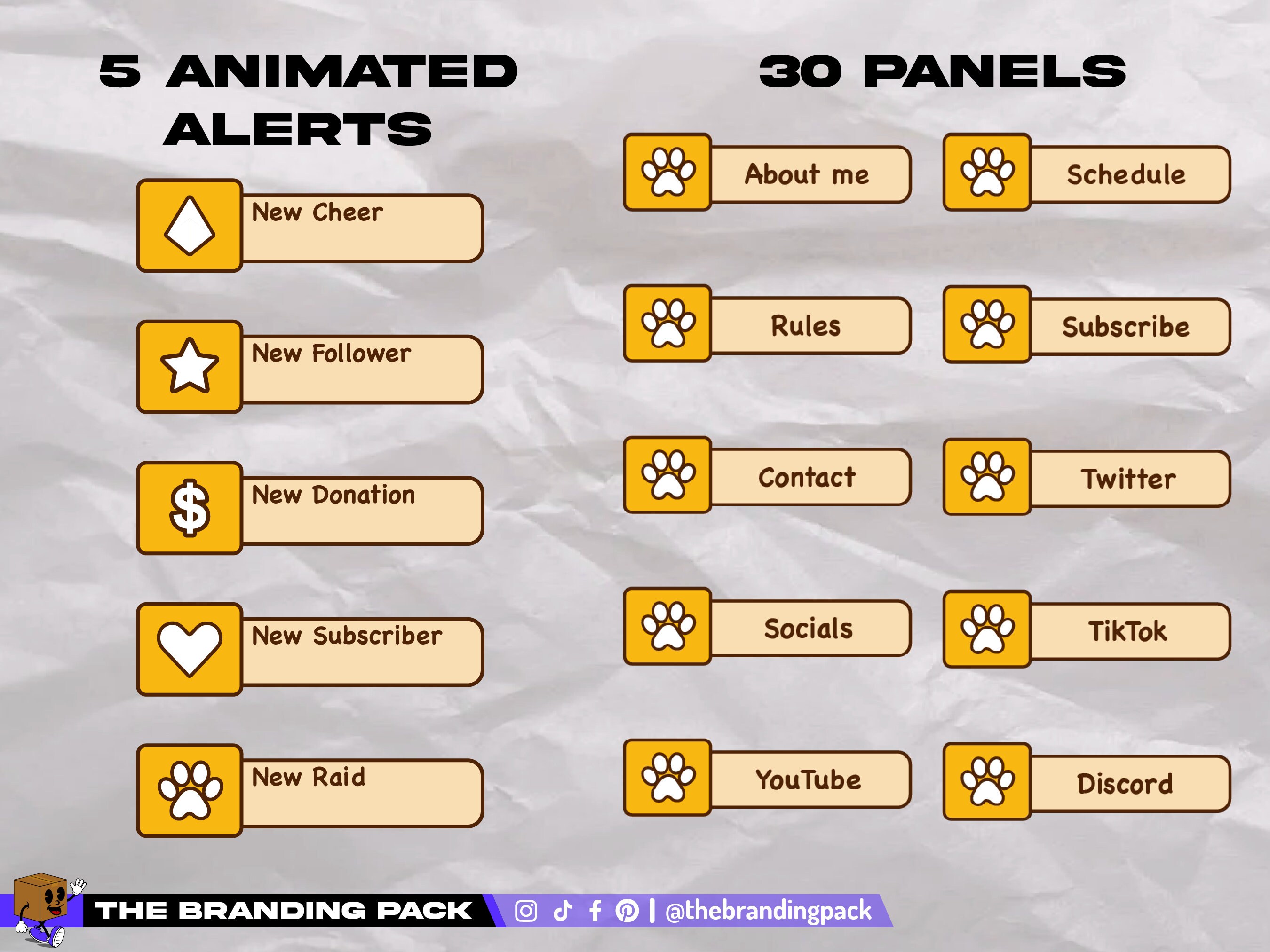 Stream Overlays Pack Camera Overlays Twitch Alerts Panels Animated ...