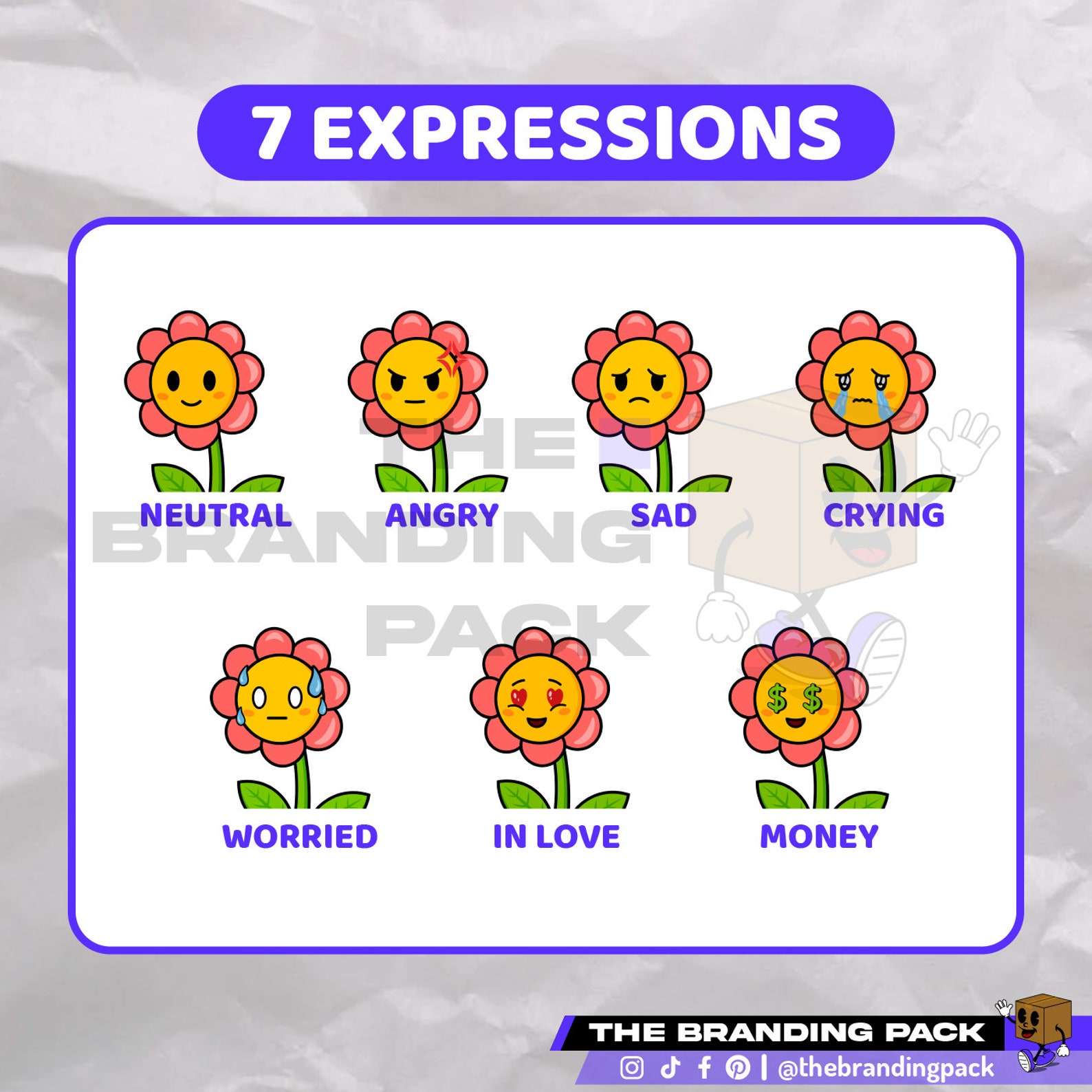 Stream Overlays Pngtuber Pack Flower Pngtuber Camera Overlays Twitch ...