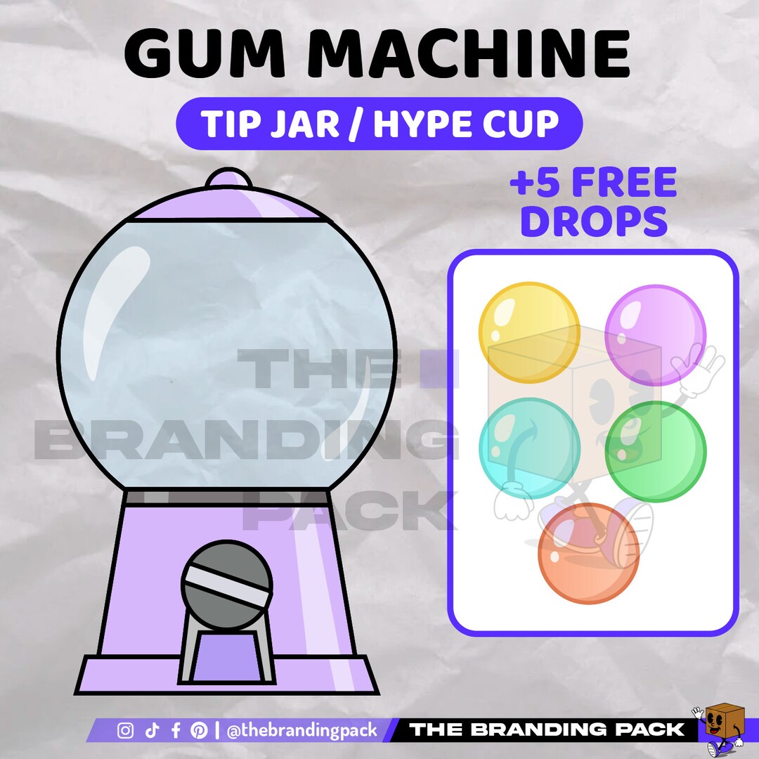 Twitch Purple Gum Machine Hype Cup | Streamelements Hypecup | Twitch ...