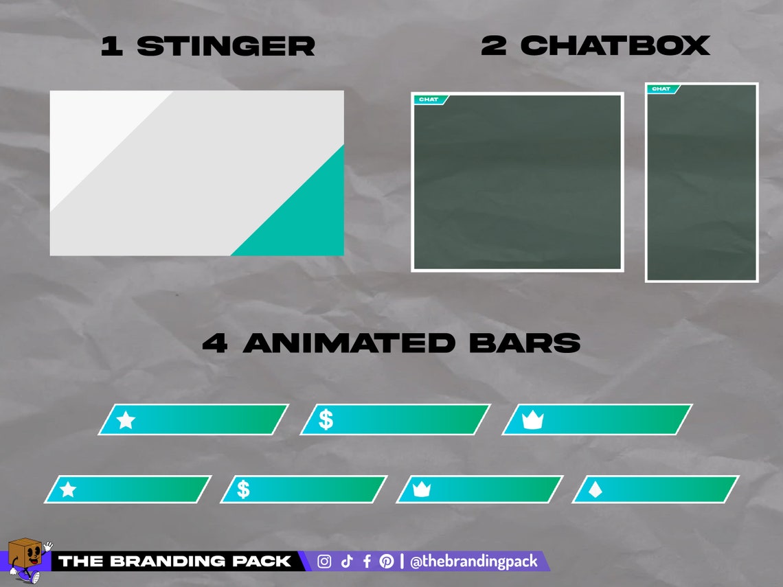 Green Futuristic Stream Pack Overlays | Camera Overlays | Twitch Alerts ...