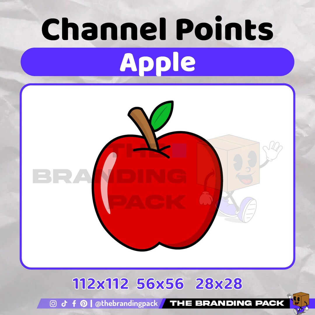 Apple Channel Point | Twitch Channel Points | Twitch Channel Point Icon ...