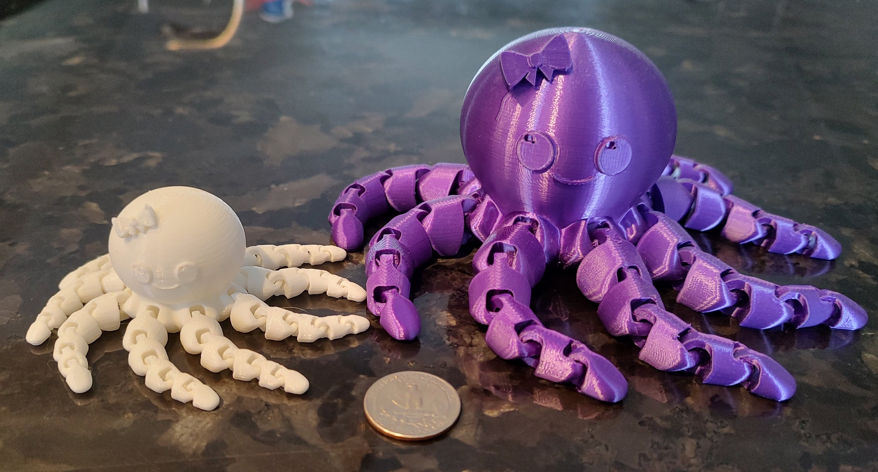 Articulated Octopus Fidget ( 3d Printed With Environmentally Friendly ...