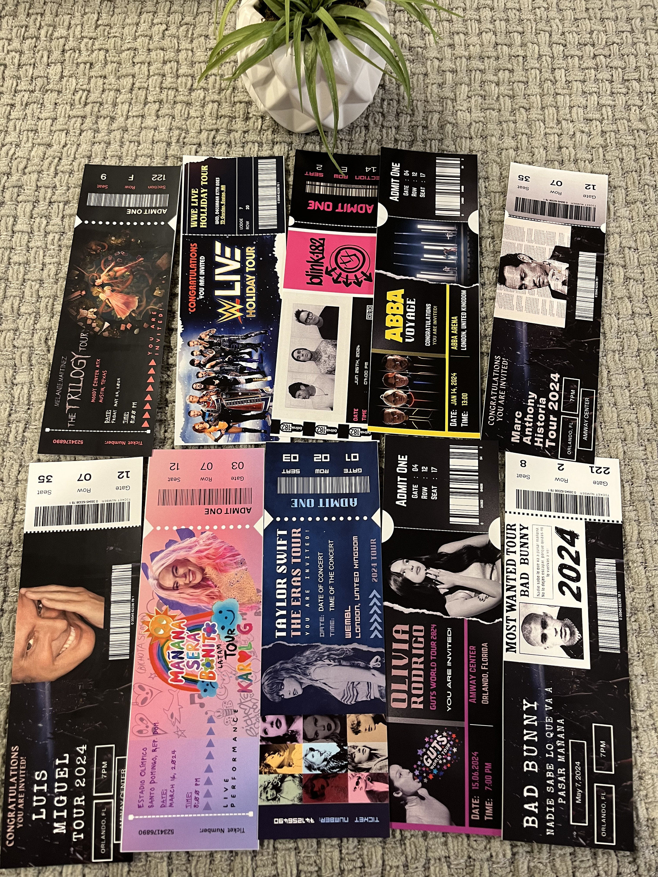 Personalized Ticket Concert Custom Ticket , Concert Ticket Gift ...