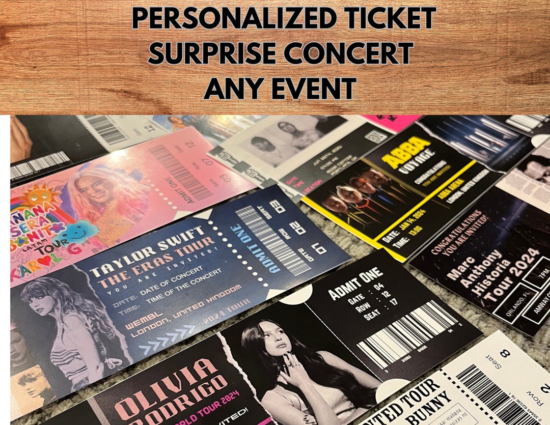 Custom Ticket Personalisiertes Ticket Konzert, Konzertticket Geschenk ...
